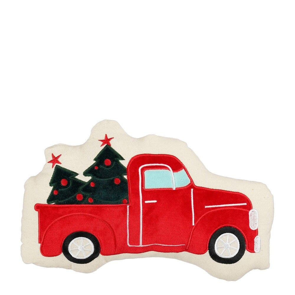 Coussin Camion Rouge – Déco Enfant Ludique – Alpha 55
