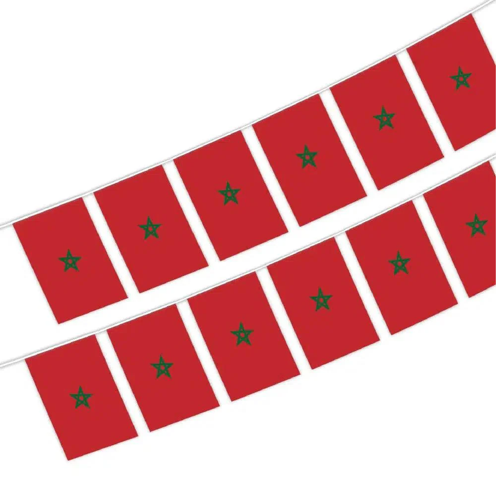 Guirlande Maroc 5 m – Drapeaux décoratifs – Alpha 55