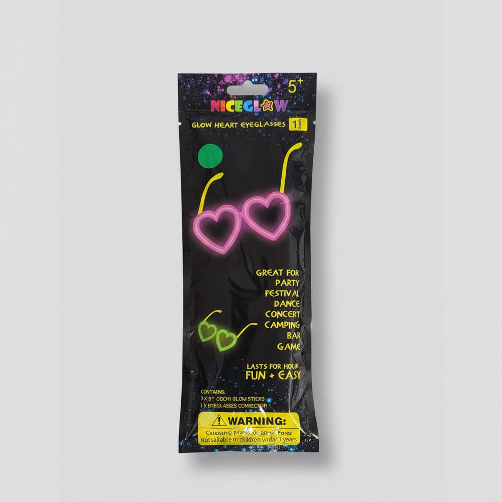 Lunettes Lumiostick Cœur – Accessoire Fluorescent Fête – Alpha 55