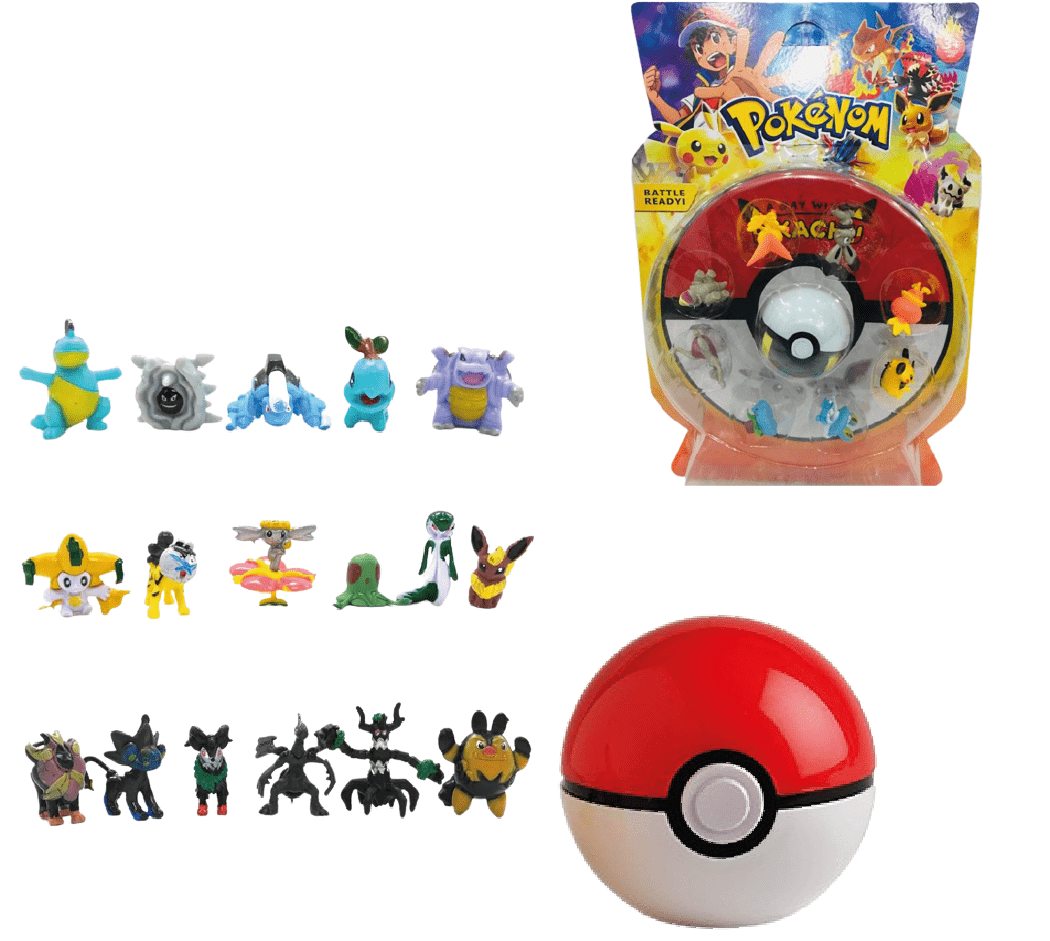 Pokemon balle + 12 miniatures– Alpha 55